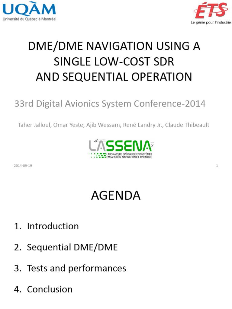 DME DME Navigation Using a Single Low-cost SDR and Sequential Operation | PDF | Errors And ...