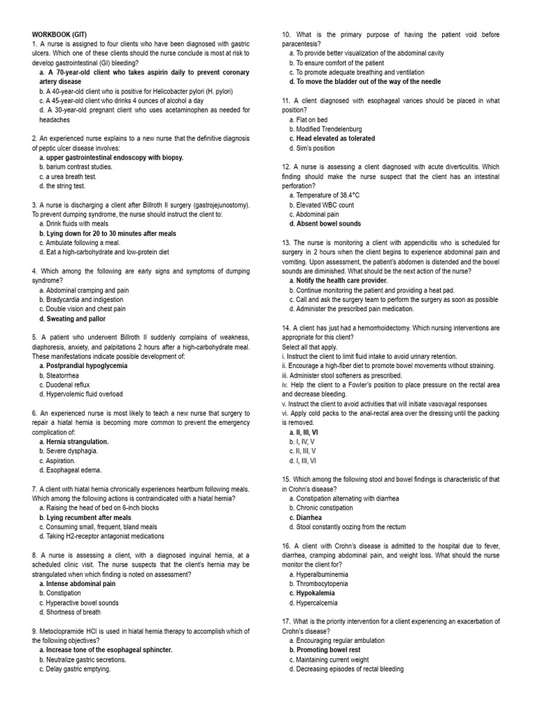 GIT | PDF | Constipation | Medicine