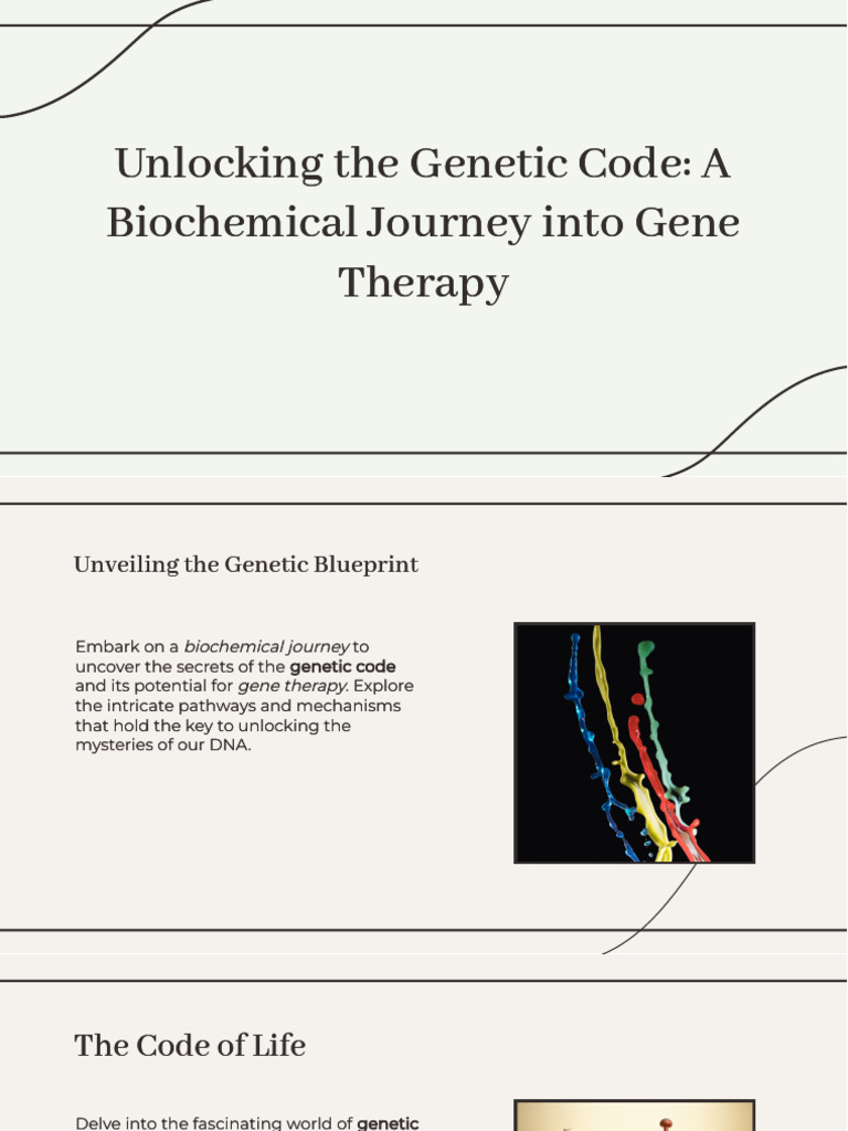 Slidesgo Unlocking The Genetic Code A Biochemical Journey Into Gene ...
