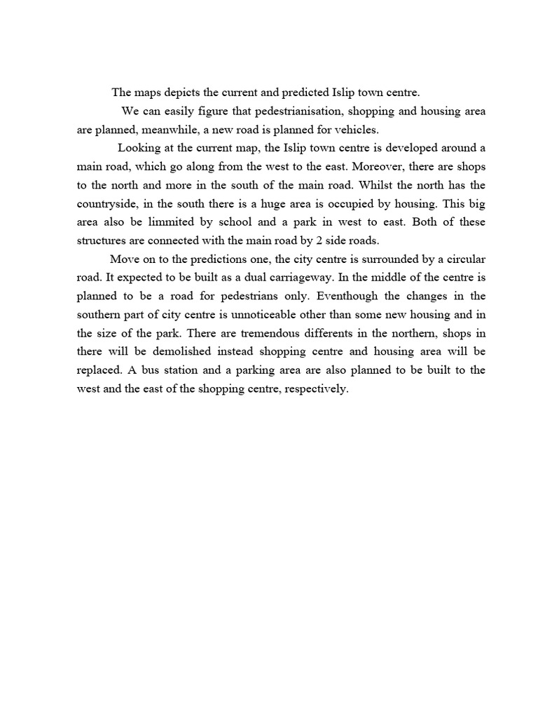 (Writing - Task 1) (Current and Predited Islip) (An) | PDF | Travel