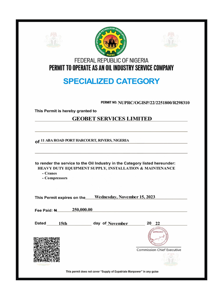 1.3- DPR PERMIT | PDF | Machines | Gas Technologies