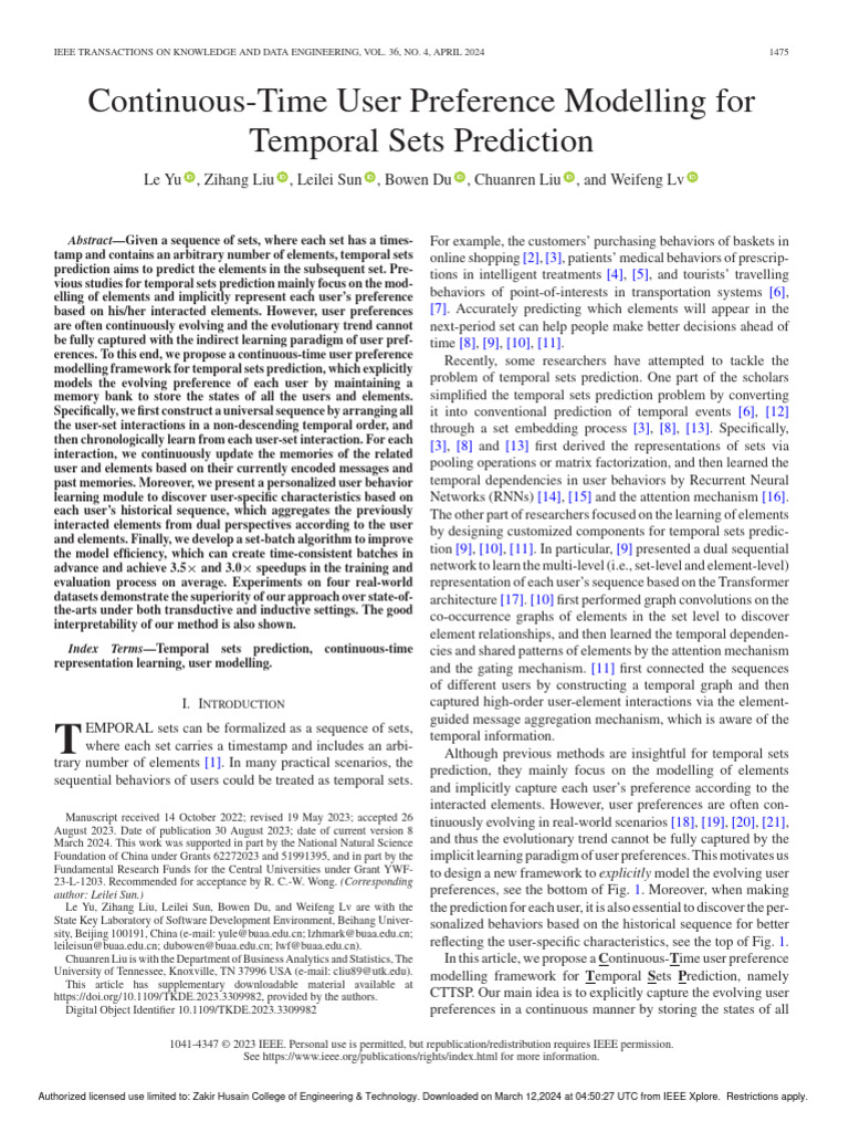 7. Continuous-Time_User_Preference_Modelling_for_Temporal_Sets_Prediction | PDF | Applied ...