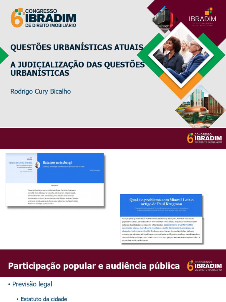 7b Questoes Urbanisticas Atuais Rodrigo Bicalho | PDF