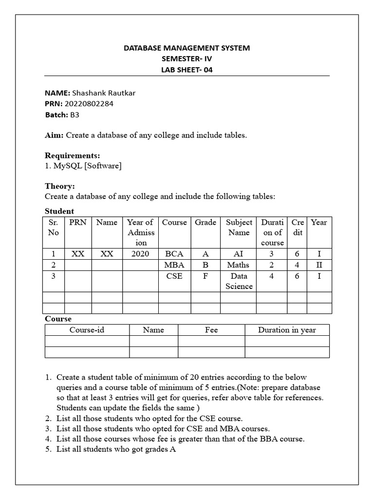 Dbs Lab 04 Pdf 
