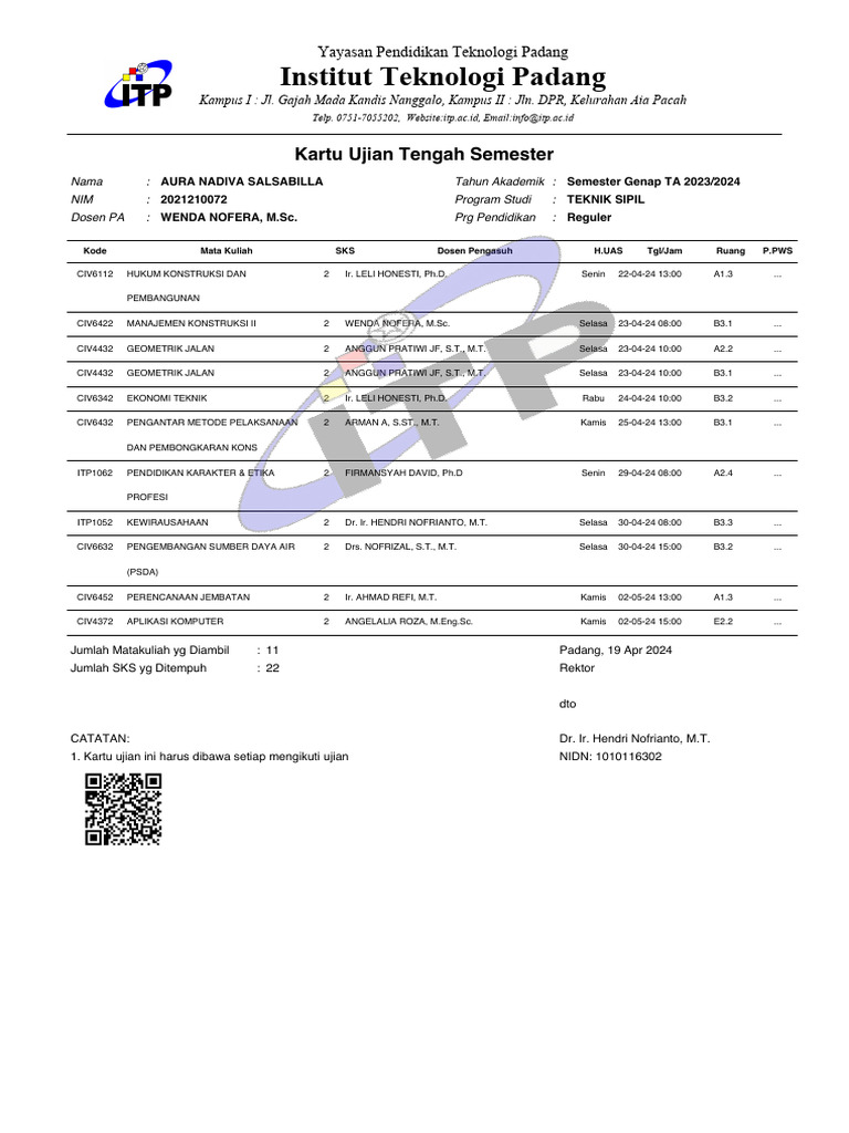 Kartu Ujian | PDF | Teknologi & Rekayasa