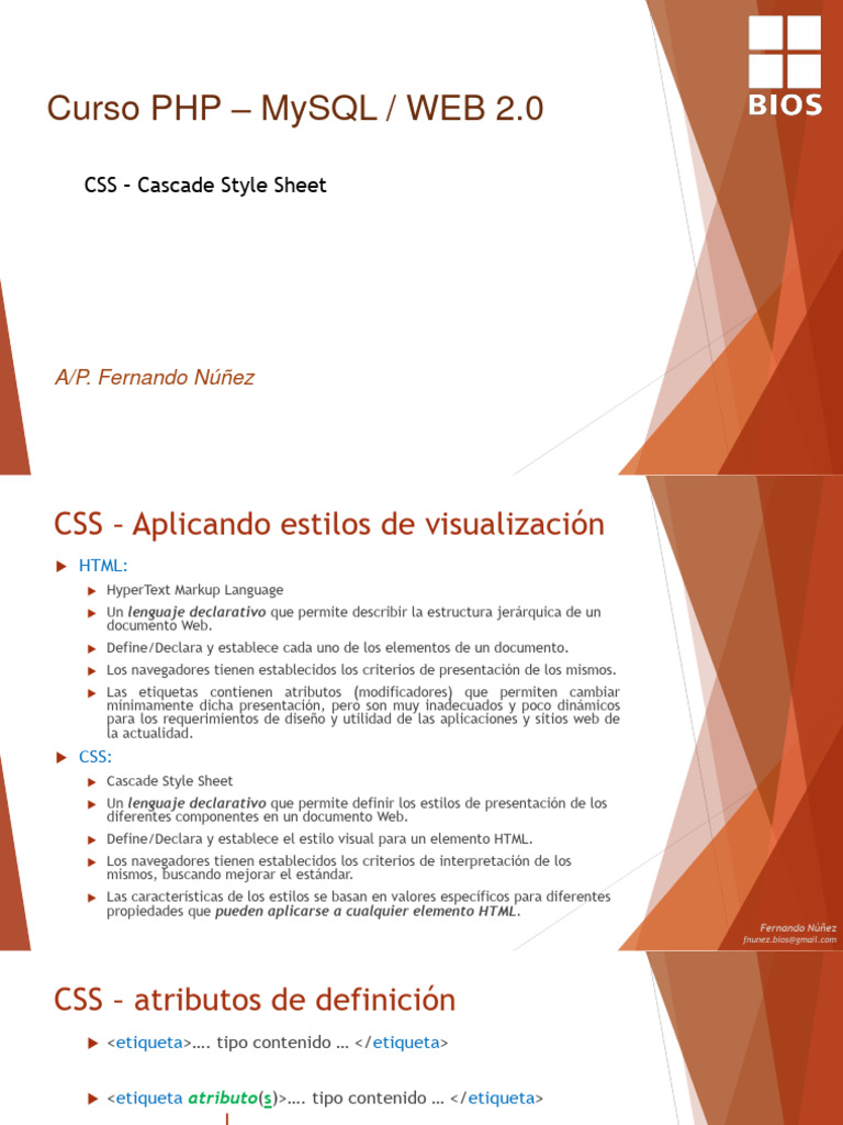 04.CSS - Tipos y Propiedades de Estilos - PHP-WEB 2.0 | Descargar gratis PDF | HTML | Formatos ...