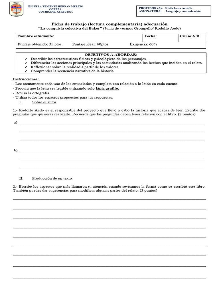 La Conquista Colectiva Del Baker 1 Adecuación | PDF