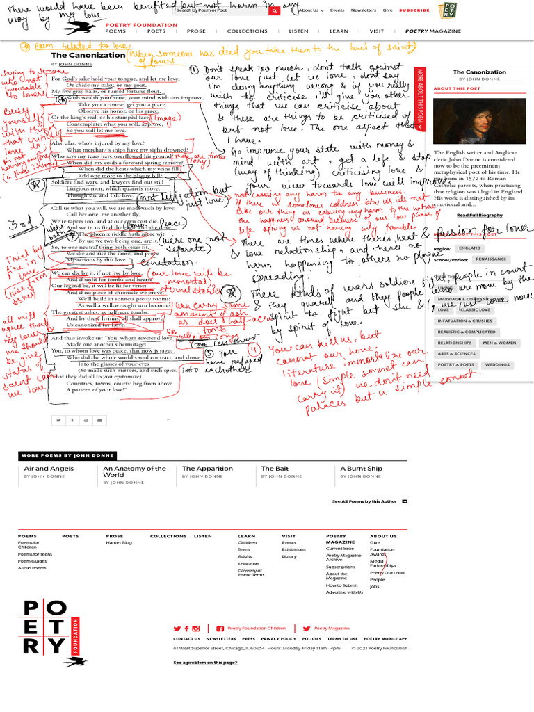"The Canonization by John Donne" | PDF | Poetry
