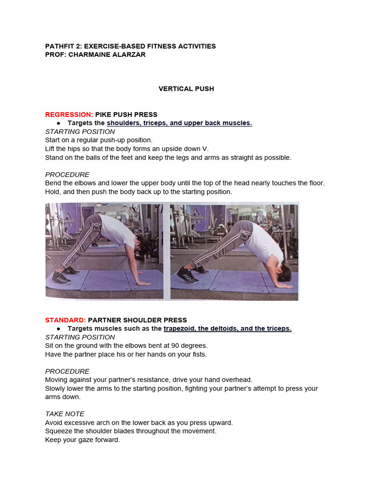 Vertical-Push | PDF | Wellness
