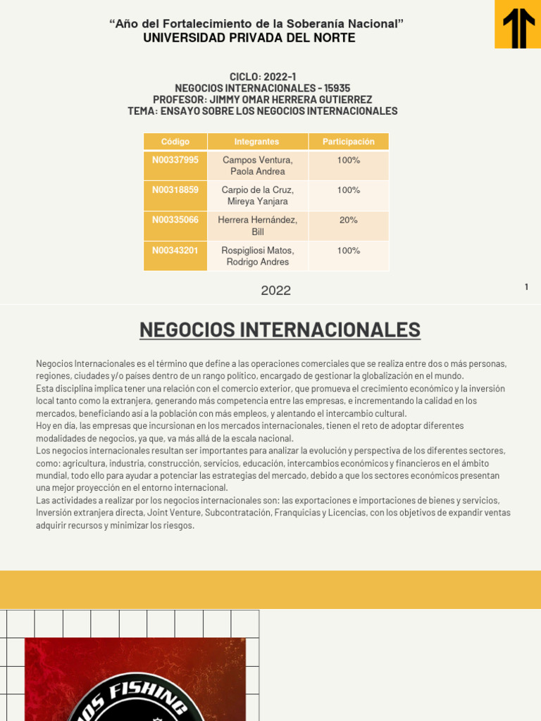 Negocios Internacionales T1 | PDF | Negocios Internacionales | Business