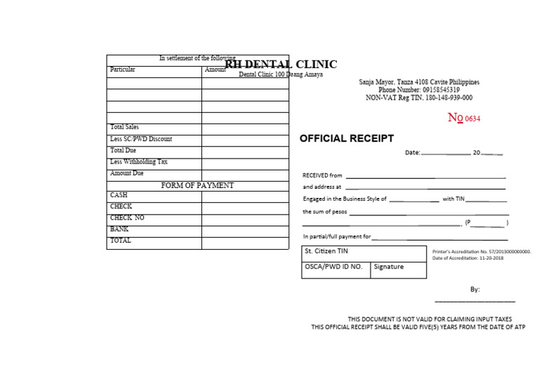 Or-Non Vat | PDF | Receipt | Economies