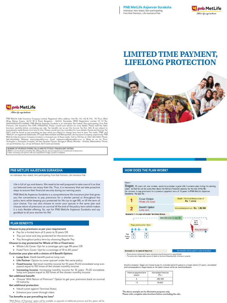 PNB MetLife Aajeevan Suraksha - Brochure - tcm47-69312 | PDF ...