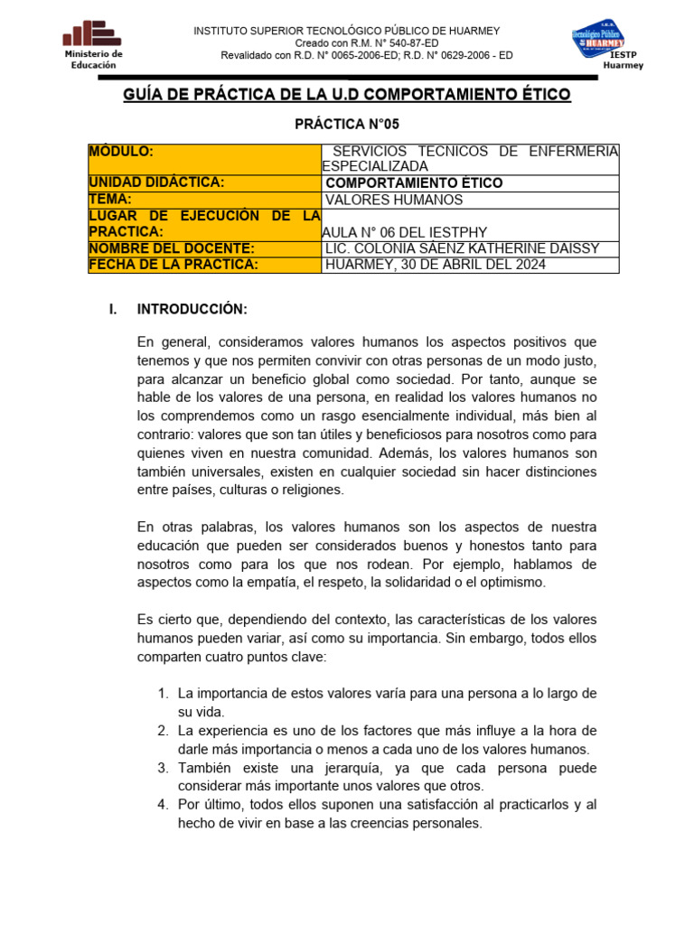 Guia de Practica Comp - Etic 2024 - S05 | PDF | Maestros | Sociedad