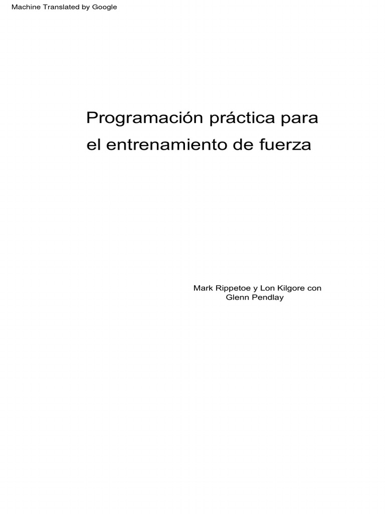 Practical Programming For Strength Training (Español) | PDF | Deportes ...