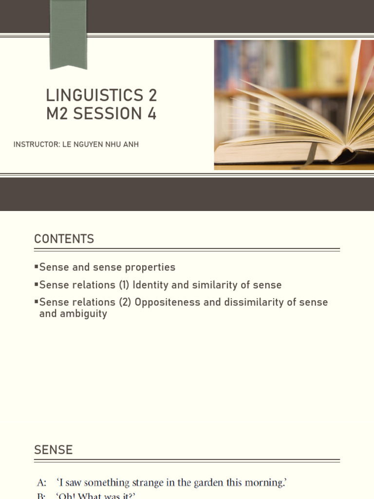 M2 Lesson 4 Slides For Students | PDF | Grammar | Semantics