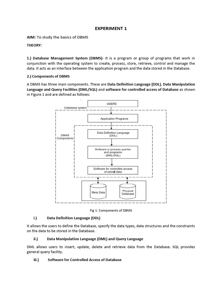 Dbms Experiments Pdf Databases Relational Database 