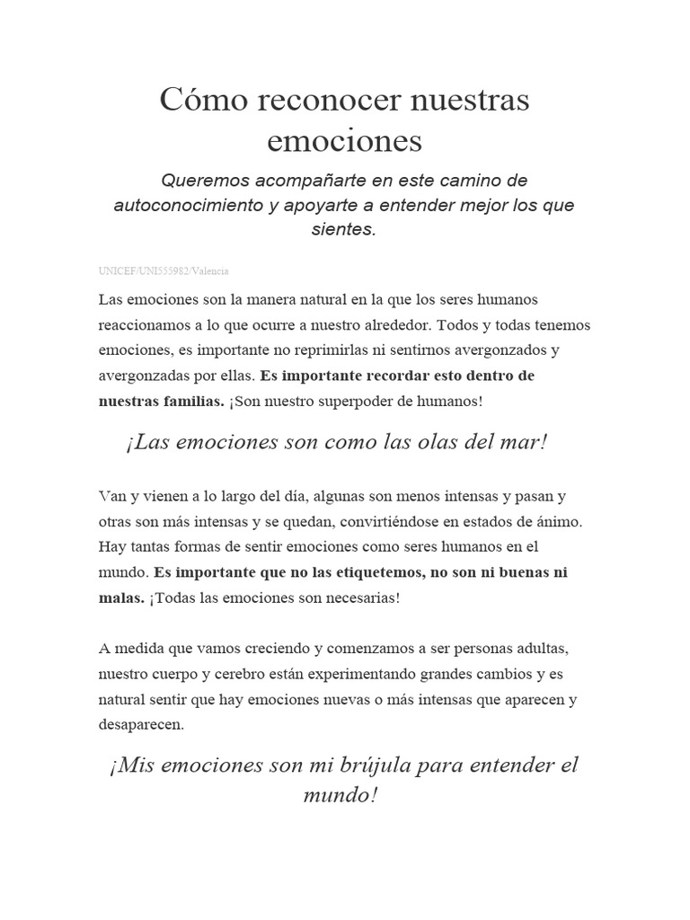 emociones | PDF | Las emociones | Temor