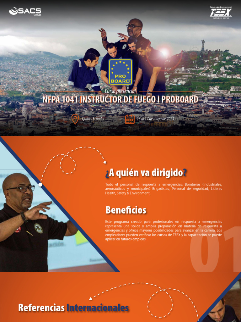 Ficha Tecnica NFPA 1041 Proboard | PDF | Ecuador