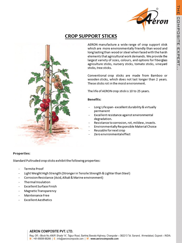 AERON CROP SUPPORT STICKS | PDF | Wood | Corrosion