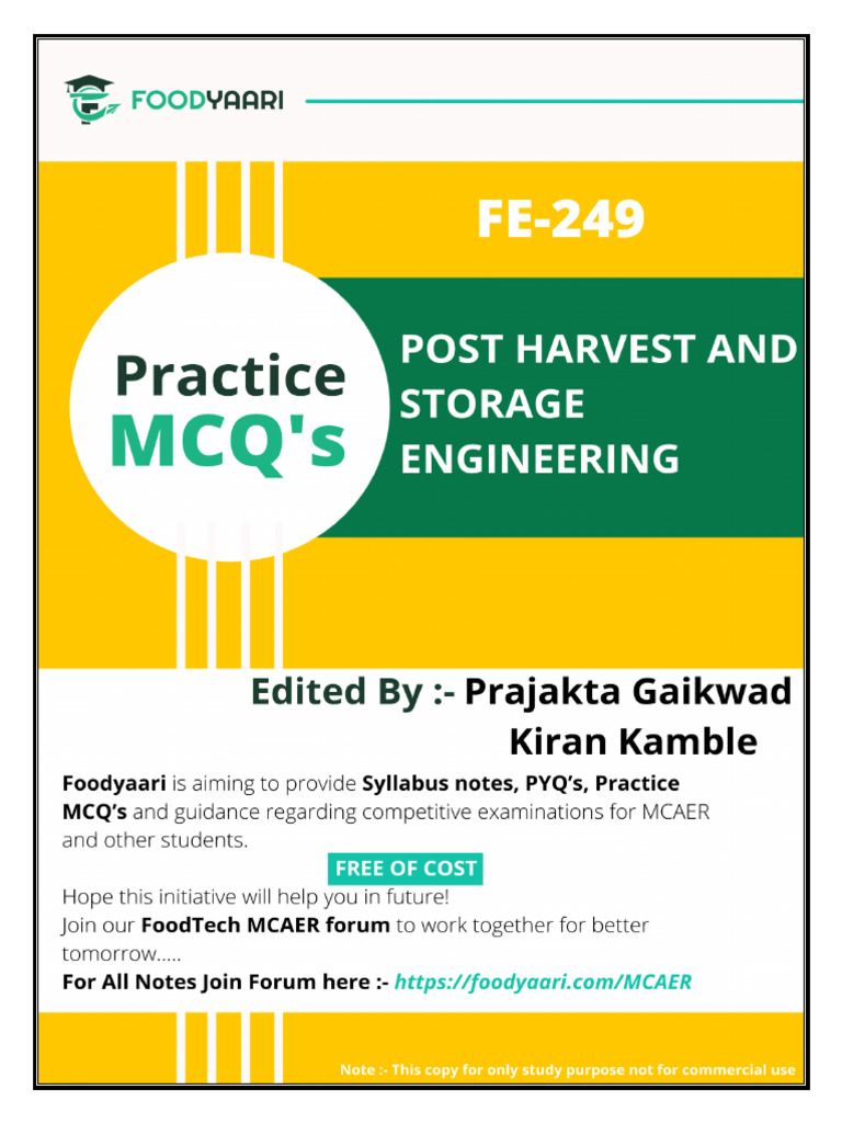 Post Harvest Technology Overview | PDF