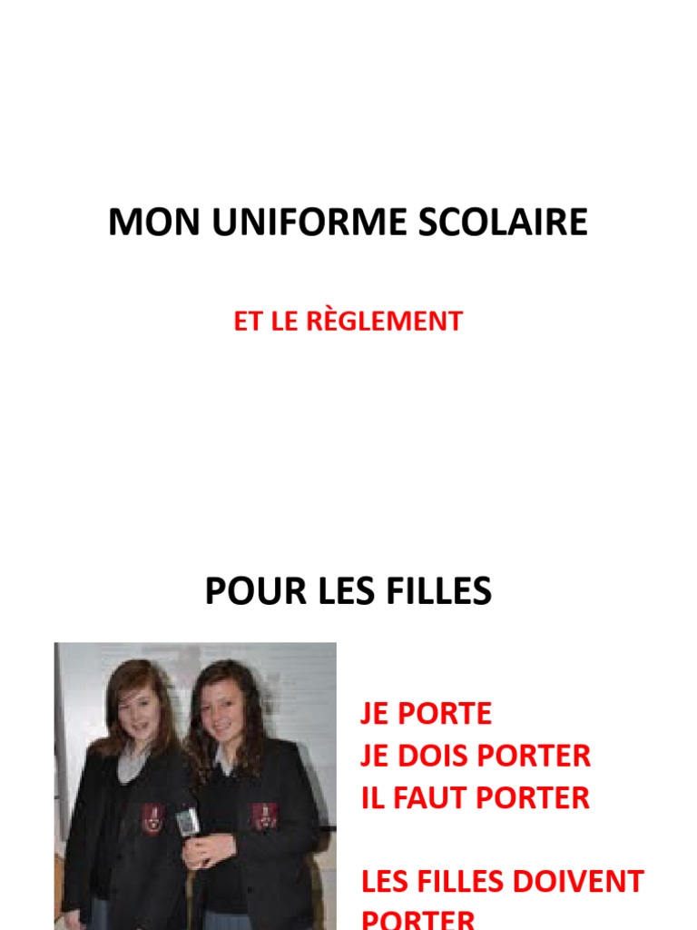 Règlement sur l'uniforme scolaire 2024 | PDF | Écoles | Uniformes