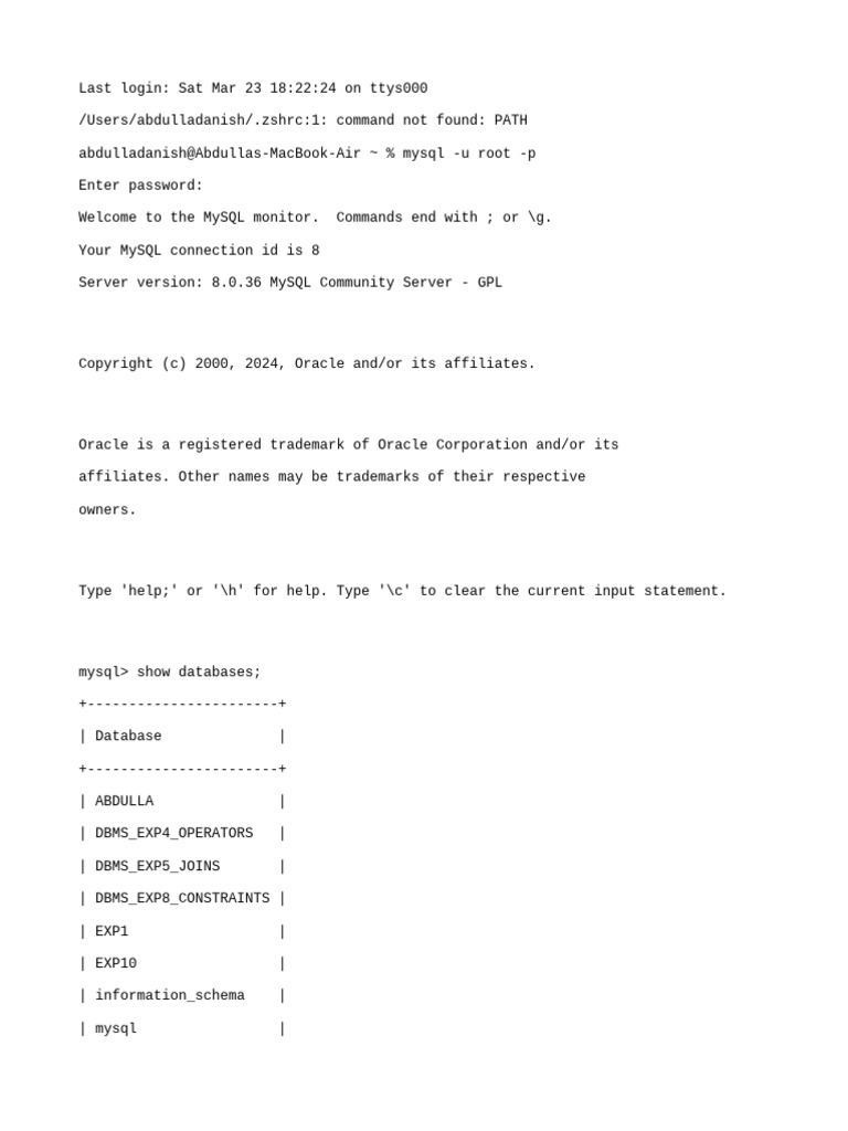 EXP10 | PDF | My Sql | Databases