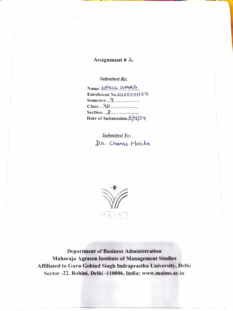 CSR Assignment | PDF