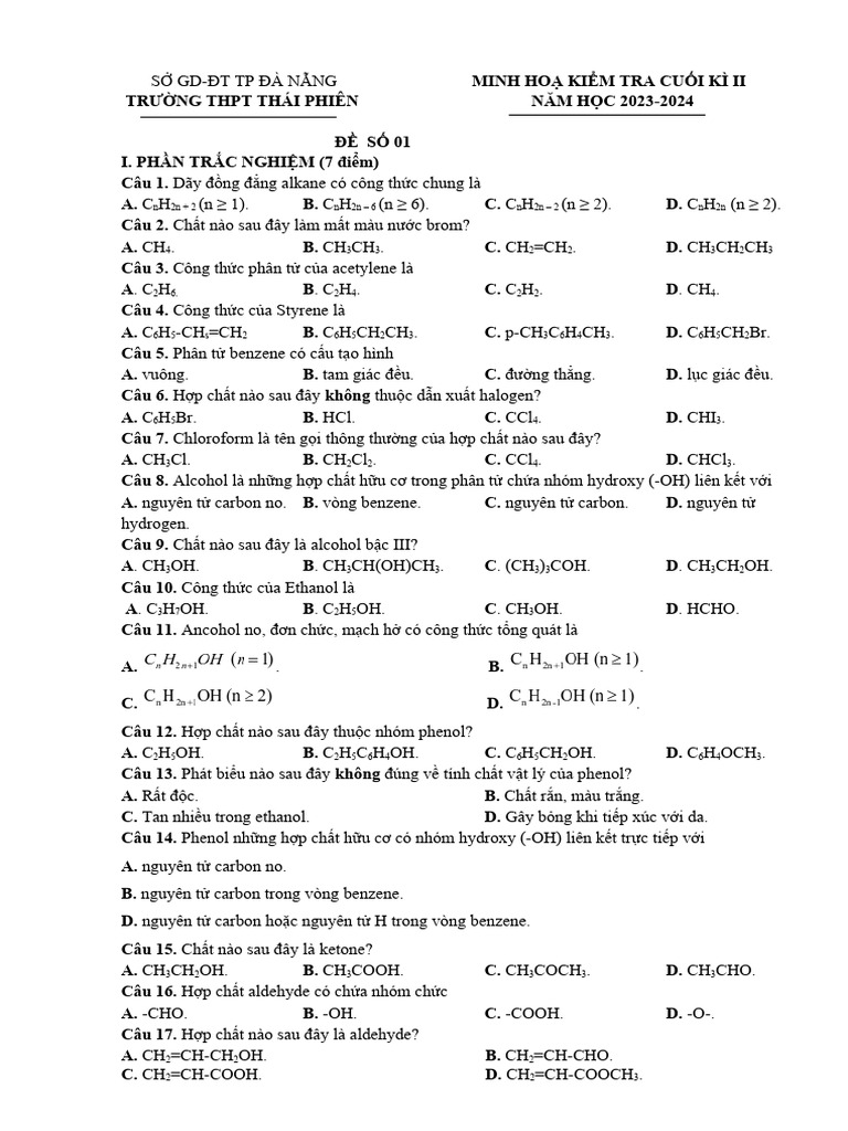 Đề minh họa ck 2 lớp 11 23 24 HS. | PDF