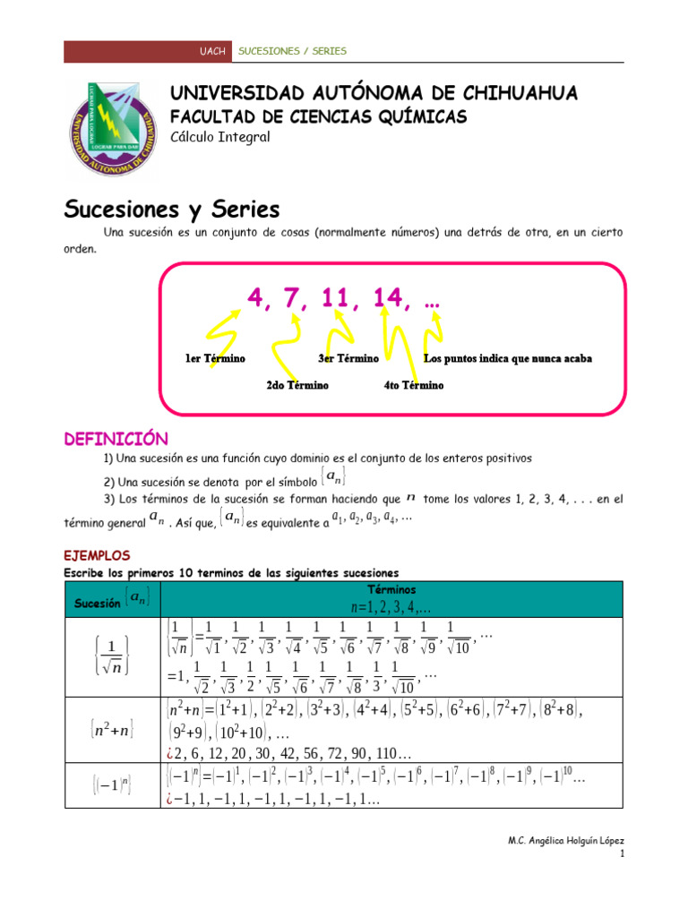 Sucesiones - definiciones | PDF | Límite (Matemáticas) | Secuencia