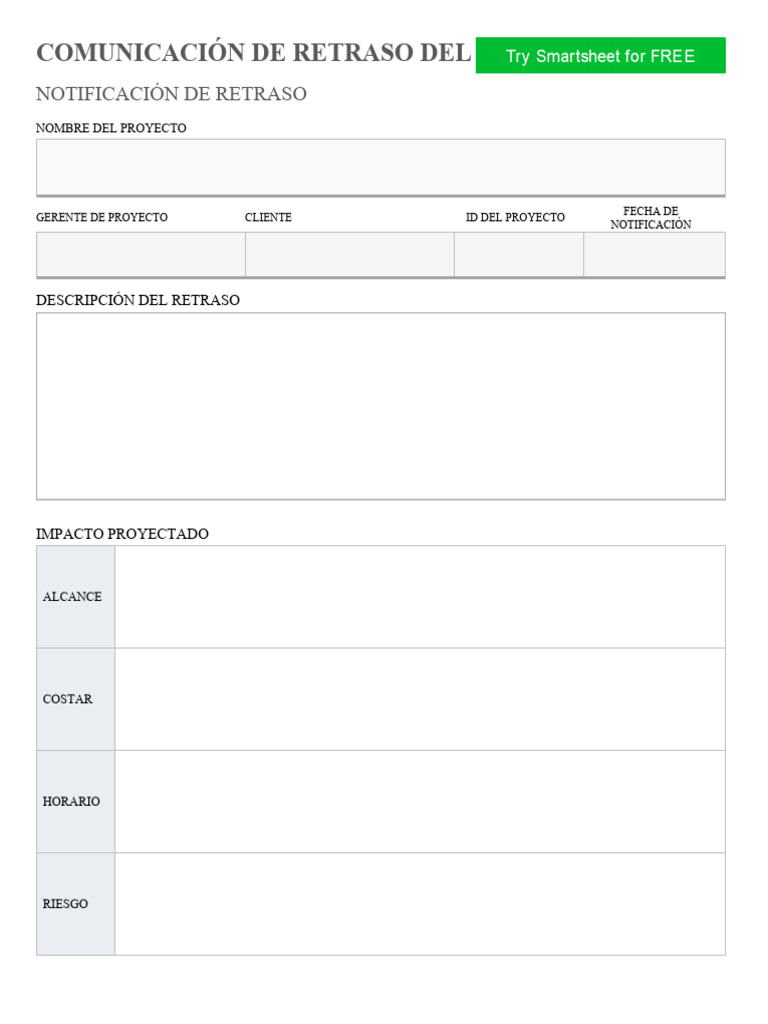 IC Project Delay Communication 27467 - WORD - ES | PDF
