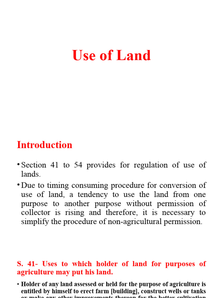 Use of Land | PDF | Regulatory Compliance | Government