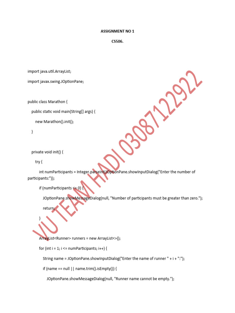 Cs506 Assignment No 1 2024 | PDF | Computer Programming | Software Engineering
