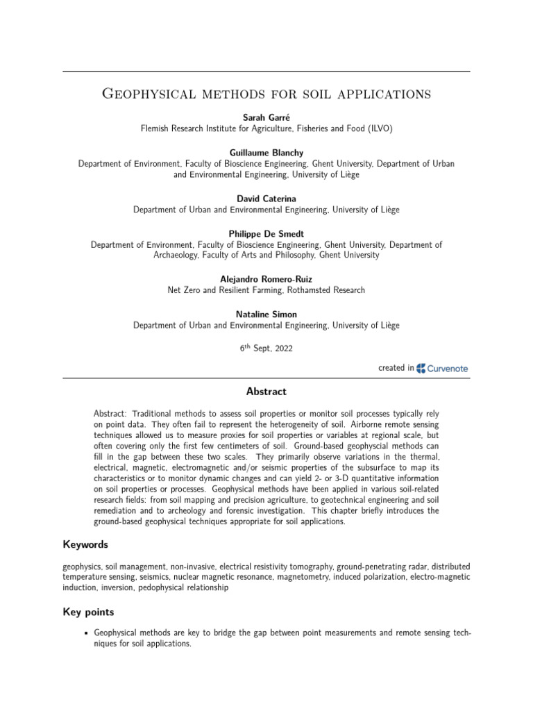 Geophysics Soil Applications | PDF | Nuclear Magnetic Resonance ...