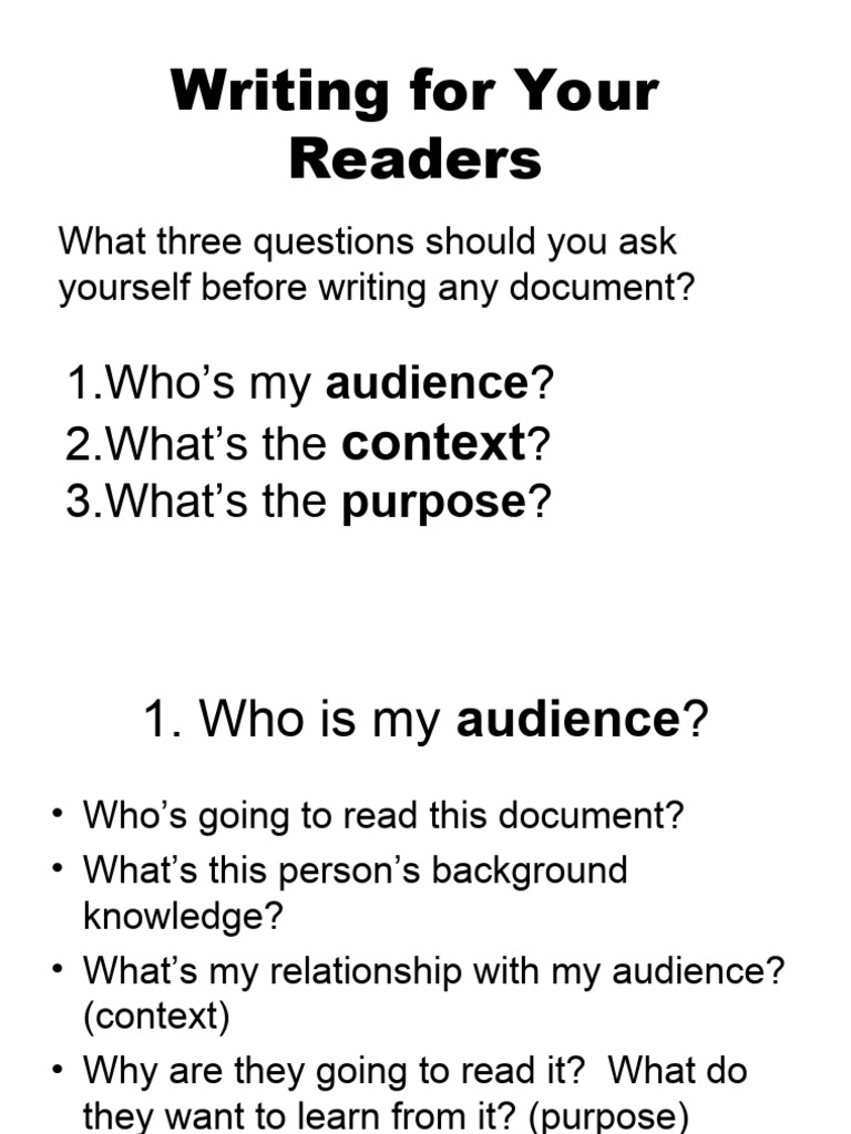 Writing for your Readers | PDF | Human Communication | Cognition