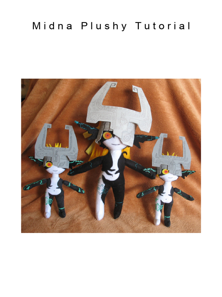 Midna Plush Doll Tutorial | PDF | Sewing | Seam (Sewing)
