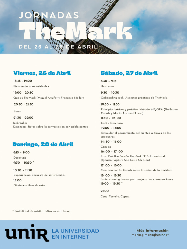 Cartel Programa Jornadas Los Molinos Abril 1 | PDF