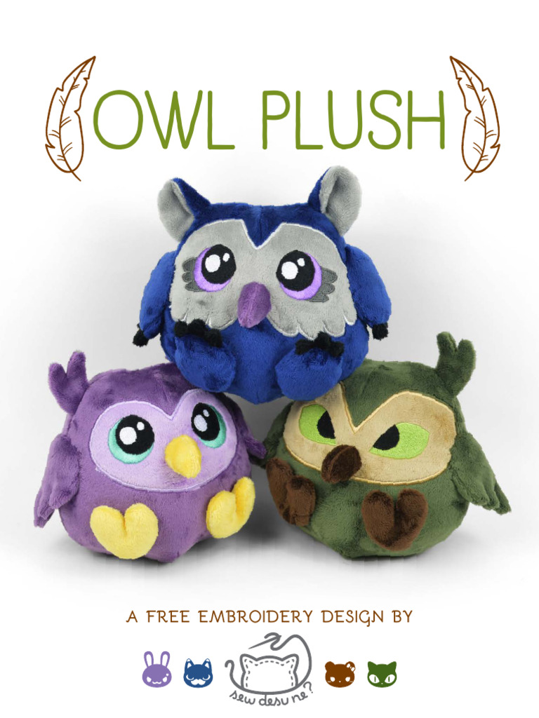 Peluche Buho Bordado | PDF | Sewing | Embroidery