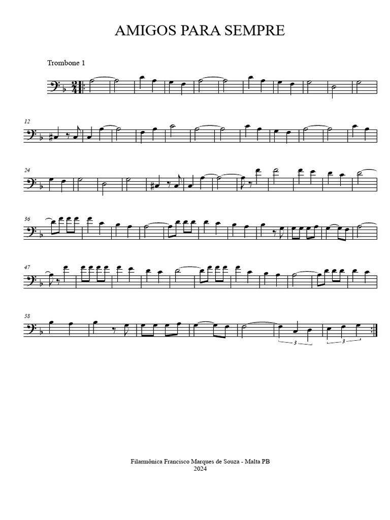 Trombone Sheet Music 2024 | PDF