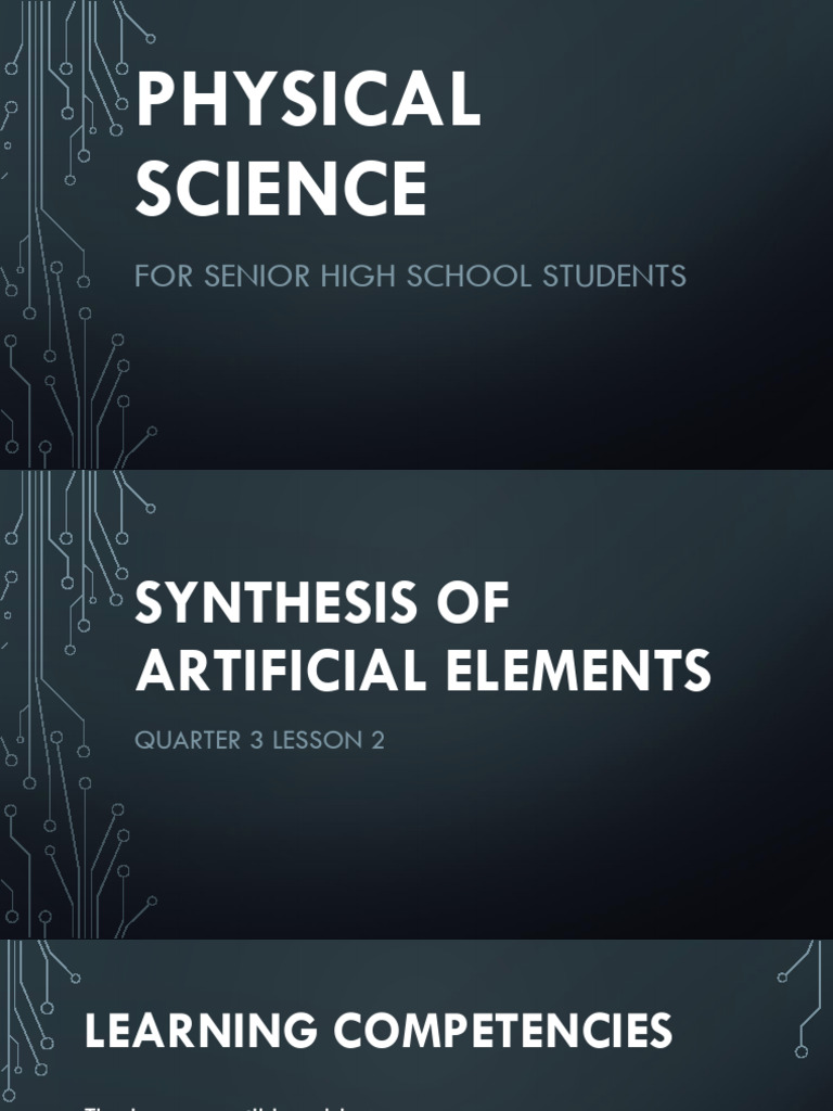 Physical Science Lesson 2 | PDF | Chemical Elements | Plutonium