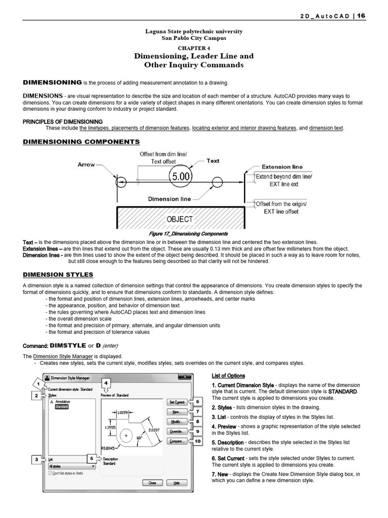 AutoCAD Dimensioning Techniques Guide | PDF | Dimension | Engineering ...