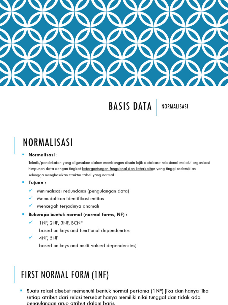 Normalisasi Database | PDF