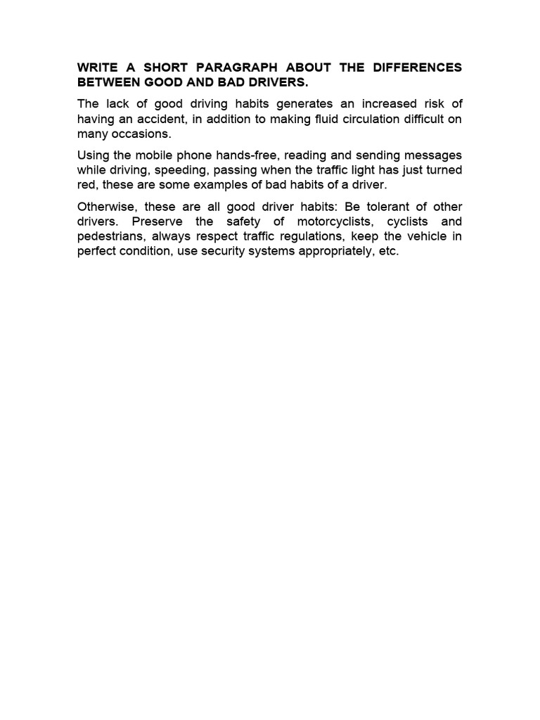 Good And Bad Drivers Pdf Pdf Business Computers