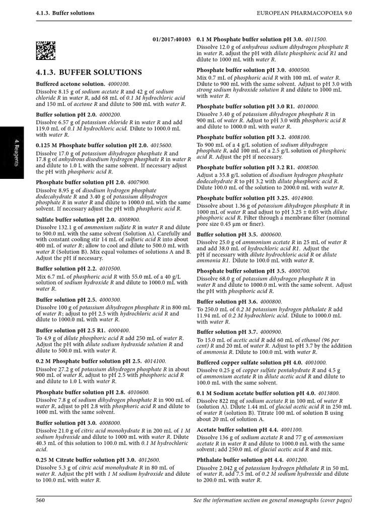 Buffer Solutions Preparation Guide | PDF | Phosphate Buffered Saline | Acid