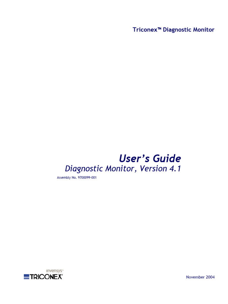 Triconex Diagnostic Monitor, v4.1 | PDF | Computer Network | Network ...