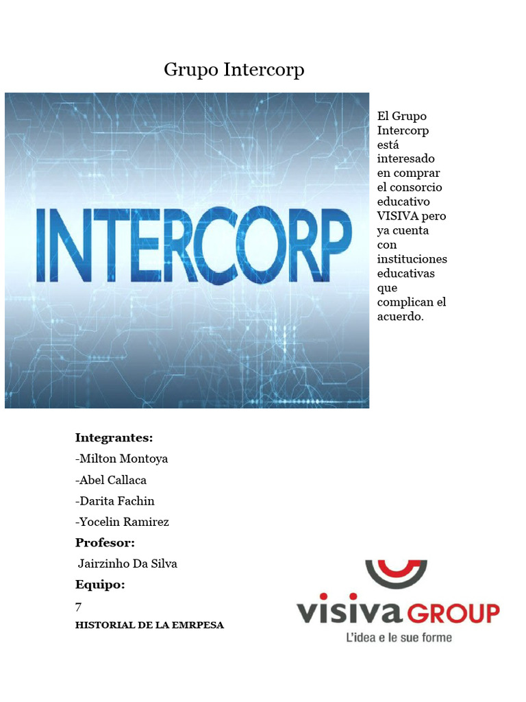 GRUPO INTERCORP - VISIVA Final | PDF | Business | Aprendizaje