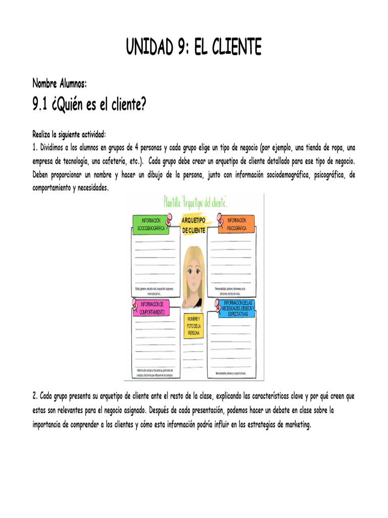 Actividades Tema 9 | PDF | Cliente | Business