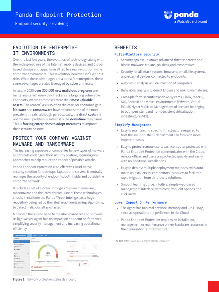 Datasheet EPP Panda Security | Download Free PDF | Ransomware | Security