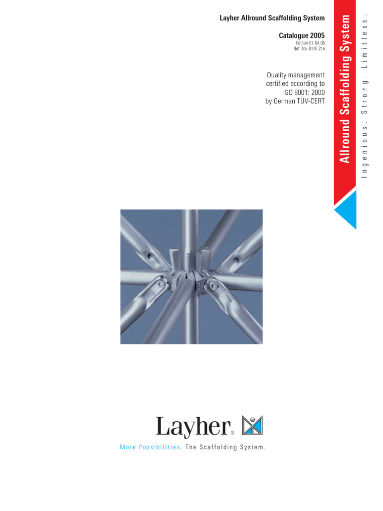Layher Allround 2005 | PDF | Scaffolding