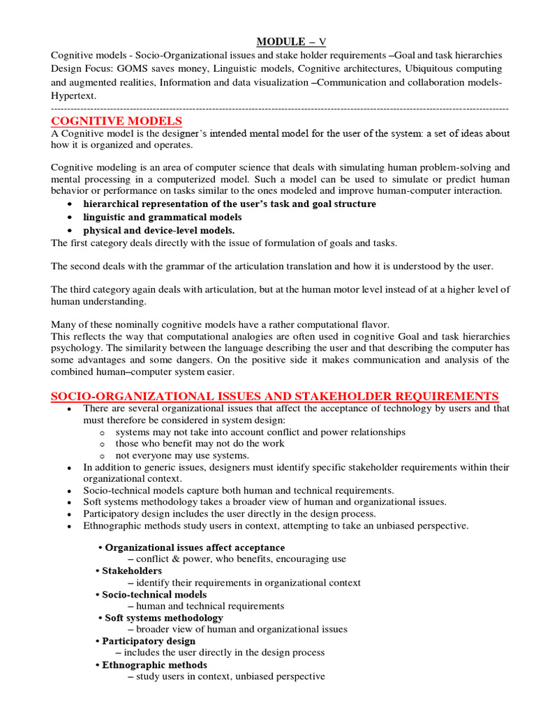 Hci Module 5 Pdf Virtual Reality System 