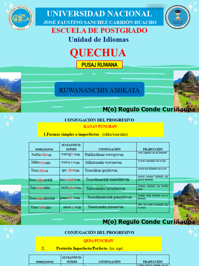 Pusaj Ruwana | PDF | Morfología | Lingüística